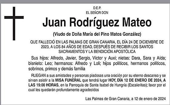 Juan Rodríguez Mateo | Canarias7